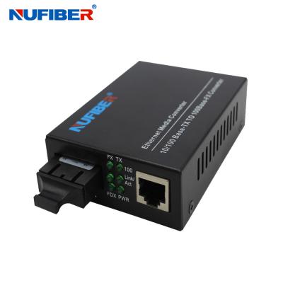 China 10/100Mbps Fiber Media Converter 10/100Base-TX to 100Base-FX Single-Mode Dual Fiber SC 20km NF-C570S20 for sale