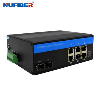 China Managed Industrial Switch with 6*10/100/1000M UTP+2*1000M SFP port DIN-Rail,Support RSTP, Ring Network for sale