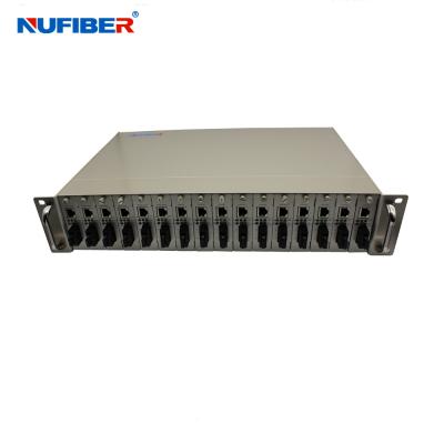 China 16 slots 19'' 2U Rack Mount Chassis for card type Media Converter NF-Rack1600D-2U for sale