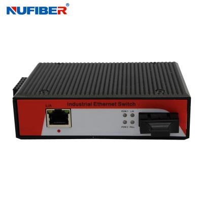 China 10/100M Industrial Fiber Media Converter SM Duplex SC 20km 1310nm with Din-rail Mount for sale