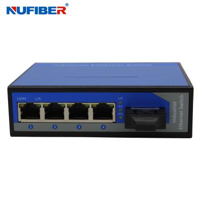 China 100M Industrial Switch 4xUTP+1xFiber port MM Duplex SC 2km 1310nm with Din-rail wall mount for sale