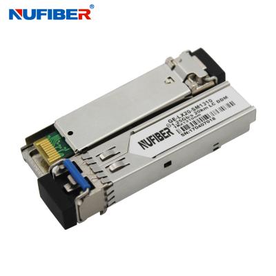 China 1.25Gb/s SFP Transceiver single fiber singlemode 10km 1310nm/1550nm LC DDM for sale