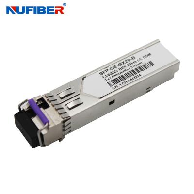 China 1.25Gb/s SFP Transceiver single fiber singlemode 40km 1490nm/1550nm LC DDM for sale
