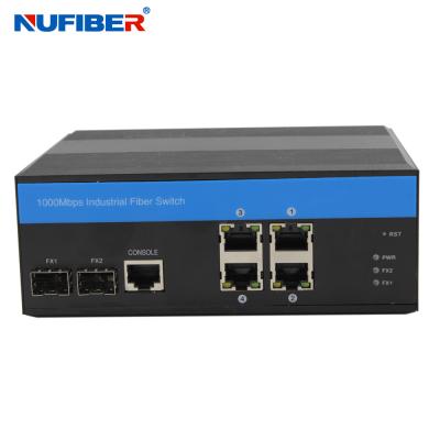 China Managed Industrial Switch with 4*10/100/1000M UTP+2*1000M SFP port DIN-Rail,Support RSTP, Ring Network for sale