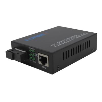 China POE Media Converter 1*10/100/1000M POE Port to 1*1000M Fiber Port Single Fiber Single Mode 1310nm/1550nm SC 20KM for sale