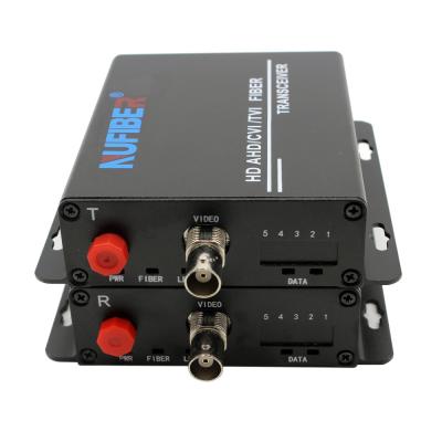 China HD-CVI AHD TVI 1080P Fiber Coaxial Video Converter 1BNC 1 Fiber Video Transmitter and Receiver for HD Cameras for sale
