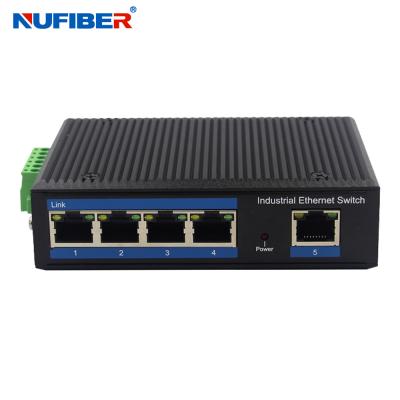 China 10/100M Industrial POE switch 5port RJ45 Din-rail DC48V power POE Ethernet network switch for sale
