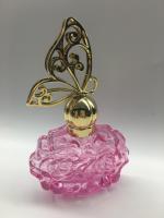 China Sprayer Sealing Perfume Glass Bottle Flower Design Plastic Cap Customized OEM for sale