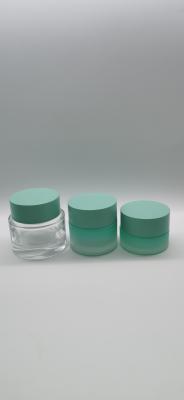 China Cosmetic Glass Lotion Bottles Jar Cylinder Shape Classical Design 100ml for sale