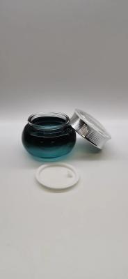 China Ball Shaped Glass Jar For Face Cream 50 Gram Luxury Design for sale