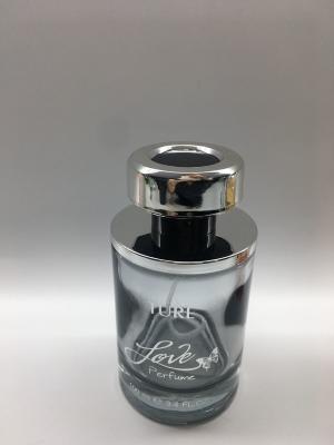 China 100ml Straight Round Perfume Bottle Transparent Glass Atomizer Sealing for sale