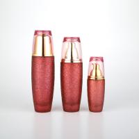 China Dual Layer Cap 50g 30g Cosmetic Glass Jar Hot stamping logo for sale