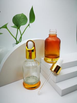 China Customizable 2023 new design 30ml glass dropper bottles with bottom bracket for essential oil and cosmetics for sale