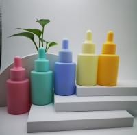 China customizable new design low price 30ml glass dropper bottles macaroon color for essential oils and cosmetics for sale