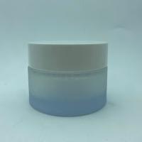 China Cosmetic Jar 100ml Ice flower spray coating Jar with white cap cream Jar Skincare Packaging OEM for sale