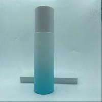 China Cosmetic Packaging Skincare Light Blue Gradient Toner Glass Bottle With Screw Cap for sale