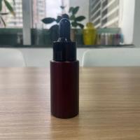 China 15ml Dark Red Essential Oil Bottle Glass Dropper Bottle Cosmetic Packaging for Serum Oil Customized Logo and Painting OEM for sale