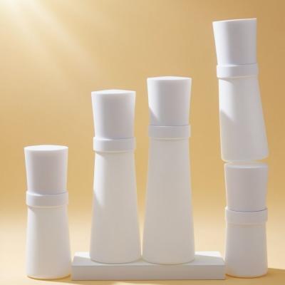 China Factory Price 50ml 100ml 120ml Glass Lotion Packaging Empty Modern Lotion Pump Glass Bottle Skin Care Cream Body Set for sale