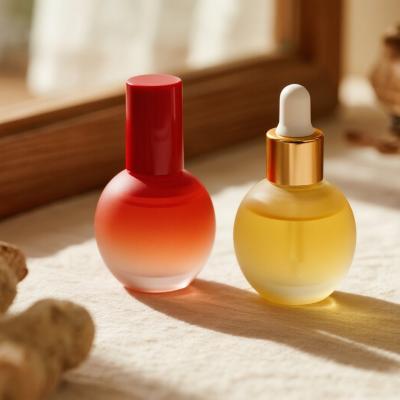 China Custom Gradient 30ml Glass Serum Bottle for Skincare with Face Moisture Dropper - Cosmetic Packaging for sale