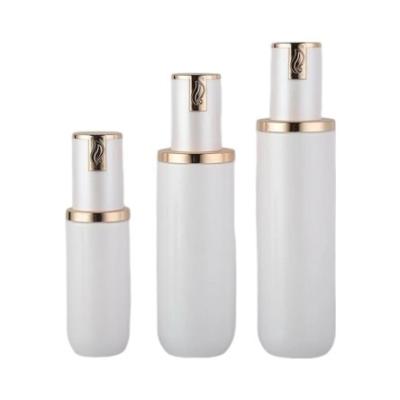 China 30ml Glass Lotion Bottle with pump Translucent green Gradient blue color Pearl white for sale