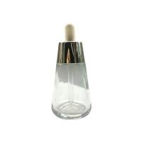 China Color Lacquering Glass Dropper Bottle 30ml Bamboo Collar White Dropper Cone for sale