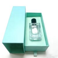 China Luxury 20ml and 50ml Empty Glass Spray Perfume Bottle with a Drawer Paper Box Fragrance Container Cosmetic Packaging for sale