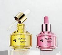 China Luxury Two-Tone 30ml Glass Dropper Bottle  New Stylish Step-Up Design  for Skincare Essence Oil Bottle for sale