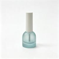 China Matte Glass Nail Polish Solution Bottles with Screw Cap Logo Printing 5ml Prop Clearing Brush Packaging for sale