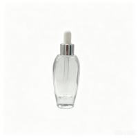 China Gradient 30ml Glass Lotion Bottle with Emulsion Pump & Aluminum Spray Head for Skin Care Serum Cream Face Cream for sale