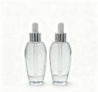 China Gradient 30ml Glass Lotion Bottle with Emulsion Pump & Aluminum Spray Head for Skin Care Serum Cream Face Cream for sale