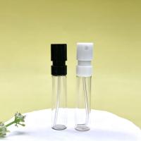 China Glass Mini Vials Split Type Glass Perfume Tester Bottles 1ml 2ml 3ml PP Crimp on Spray Pump Travel Trial Cosmetic Packaging for sale
