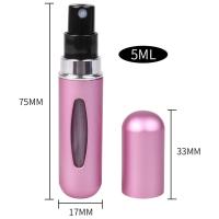 China 5ml Travel Pocket Parfum Bottle Mini Bottom Refillable 10ml Portable Aluminum Perfume Bottle for sale