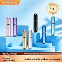 China 5ml Travel Pocket Parfum Bottle Mini Bottom Refillable 10ml Portable Aluminum Perfume Bottle for sale