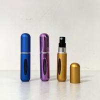 China 5ml Travel Pocket Parfum Bottle Mini Bottom Refillable 10ml Portable Aluminum Perfume Bottle for sale