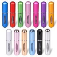 China 5ml Travel Pocket Parfum Bottle Mini Bottom Refillable 10ml Portable Aluminum Perfume Bottle for sale
