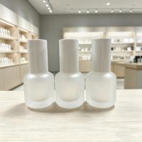China Eco Friendly Lotion Bottles Glass Cylindrical Thick-walled Shape 30ml Liquid Foundation Cosmetic Glass Bottle for sale