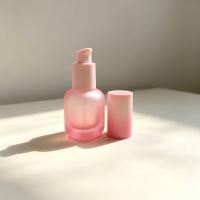 China Eco Friendly Lotion Bottles Glass Cylindrical Thick-walled Shape 30ml Liquid Foundation Cosmetic Glass Bottle for sale