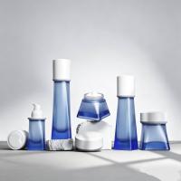 China 30ml 100ml 120ml Trapezoid Glass Cosmetic Bottle Set Essential Oil Pipette Dropper Bottle Skincare Serum Eye Packaging Toner for sale