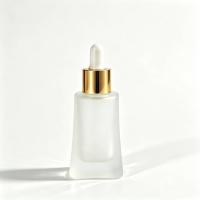 China 30ml 100ml 120ml Trapezoid Glass Cosmetic Bottle Set Essential Oil Pipette Dropper Bottle Skincare Serum Eye Packaging Toner for sale