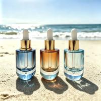China Glass Dropper Bottle Foundation Liquid Makeup Container 30ml 50ml Cosmetic Skincare Serum Essential Oil Dispensing Bottle for sale