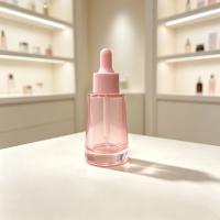 China Manufacturer High End Conical Thick Bottom Glass Dropper Bottle 30ml Serum Essence Oil Container Custom Logo Cosmetic Bottle for sale