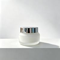 China 15ml 30ml 50ml Round Glass Cosmetic Cream Jar Empty Face Cream Pot Custom Color Logo Factory Wholesale for Skincare Packaging for sale