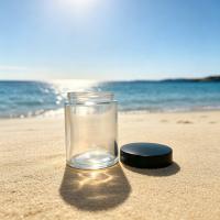 China 170ml Clear Glass Jar Wide Mouth Jar With Matte Black Lid Empty Cosmetic Storage Bottle Factory Direct in Stock for sale