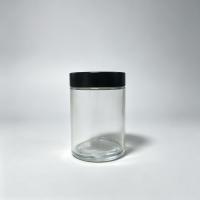 China 170ml Clear Glass Jar Wide Mouth Jar With Matte Black Lid Empty Cosmetic Storage Bottle Factory Direct in Stock for sale