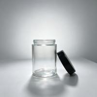 China 170ml Clear Glass Jar Wide Mouth Jar With Matte Black Lid Empty Cosmetic Storage Bottle Factory Direct in Stock for sale