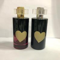China 50ML 100ML Cylinder shape Luxury Glass Perfume Bottles / Colorful Spray Perfume Bottle Skincare And Makeup Packaging for sale