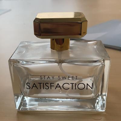 China 100ml Luxury Square Glass Perfume Bottles Various Color Durable For Make Up Packaging for sale