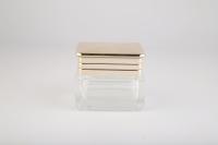 China 30g 50g Reusable ISO9001 Square Glass Cosmetic Jars Cream Bottles OEM for sale