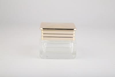 China 30g 50g Reusable ISO9001 Square Glass Cosmetic Jars Cream Bottles OEM for sale