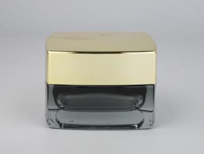 China 20g 50g Square Cosmetic Jars with Plastic Cap Oem Silkscreen Printing and Painting for sale
